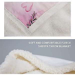 Jekeno Sunflower Sherpa Blanket Print Cozy Lightweight Durable Bed Couch Blanket for Kids Women Gift 50"x60"