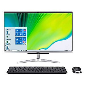 Acer Aspire C24-963-UR14 AIO Desktop, 23.8" Full HD Display, 10th Gen Intel Core i5-1035G1, 12GB DDR4, 512GB NVMe M.2 SSD, 802.11ac WiFi 5, Wireless Keyboard and Mouse, Windows 10 Home