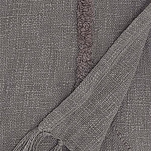 Mina Victory Life Styles Tufted Abstract Diamond Grey 50" x 60" Throw Blanket