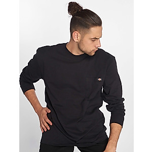 Dickies Men's Long Sleeve Heavyweight Crew Neck, Black, Large