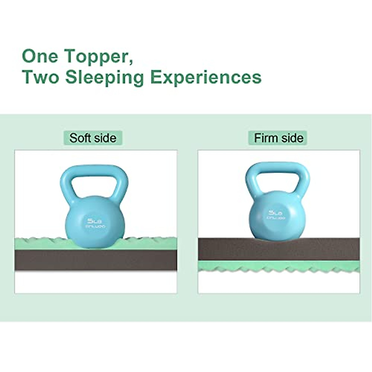 Twin Extra Long Mattress Topper, Medium Firm Memory Foam Mattress Topper Twin XL with Bamboo Cover, 4-Inch Dual Layer Bed Topper for College Dorm Bed