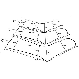 SILLY MONKEY Junior Kids Size Sock Blockers and Laundry Drying Hanger Rack Stainless Steel, Complete with 3 Pairs of Small Medium Large Sock Blockers for Fast Drying and Displaying Hand Knitted Socks