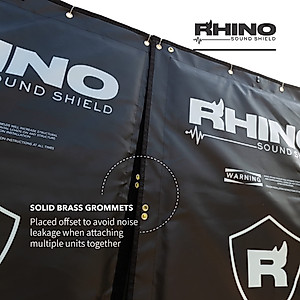 RHINO SOUND SHIELD 95 x 52 inch Soundproof Blanket, Sound Absorbing Blanket, Noise Barrier, Acoustic Sound Blanket, Application for Construction Site, Outdoor Concert, Machinery Shop