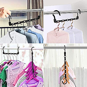 Space Saving Hangers 10 Pack Magic Hangers Clothes Hangers Organizer Smart Closet Space Saver with Sturdy Plastic for Heavy Jeans Clothes Trouser