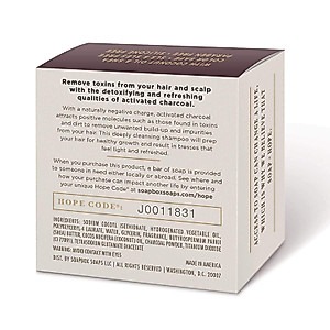 Soapbox Soap Bar Shampoo, 3.1oz Travel and Eco Friendly Hair Cleanser with Activated Charcoal. Vegan, Sulfate, Paraben, Cruelty & Silicone Free, Color Safe & Low Plastic
