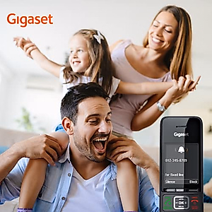 Gigaset Comfort 552A Trio - 3 Cordless Phones - Answering Machine - Made in Germany - Elegant Design - Hands-Free Mode - Comfort Call Protection - Big Phone Book, Titanium-Black