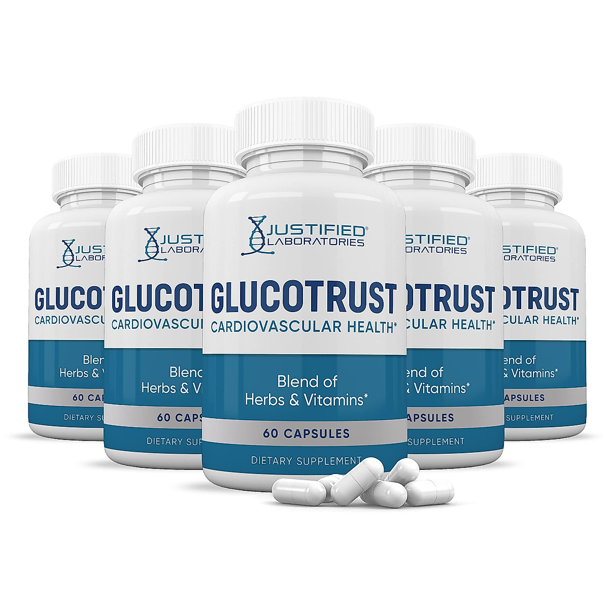 (5 Pack) Glucotrust Advanced Formula Supplement Pills 300 Capsules