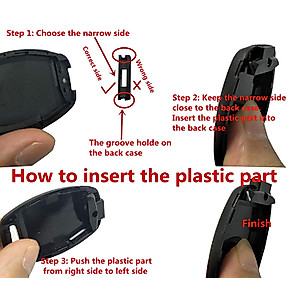 Pack 2 Horande Replacement Key Fob Cover Case fit for Honda 2003-2014 Accord 2005-2006 CR-V Ridgeline 2006-2013 Civic 2009-2015 Pilot Keyless Entry Key Fob Shell 3+1 Buttons