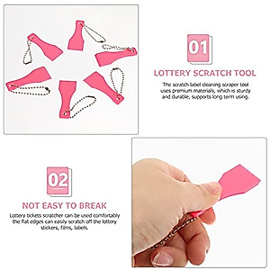 DECHOUS 12pcs Lottery Scratcher Tool Plastic Scraper Tool Scratch Free Plastic Scraper Cleaning Pen-Shaped Scraper Tool for Stickers Labels
