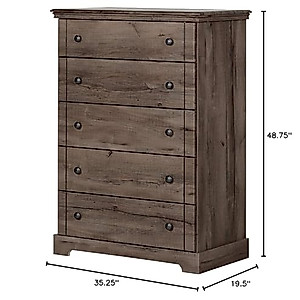 South Shore Avilla 5-Drawer Chest, Fall Oak
