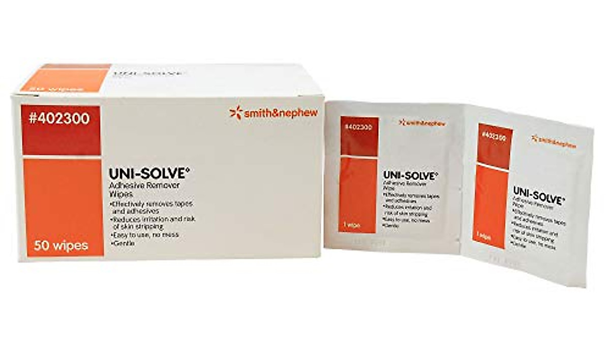 Uni-Solve Adhesive Remover Wipes - Gentle & Skin-Friendly Solution
