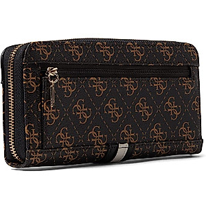 GUESS Noelle Large Zip Around Wallet Brown Multi One Size