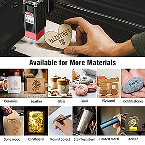 LE400PRO Laser Engraver, 50W High Accuracy Laser Engraving Machine with 400x400mm Large Working Area, 5.5-6W Laser Power Engraver and Cutter for Wood, Metal, Acrylic, Leather