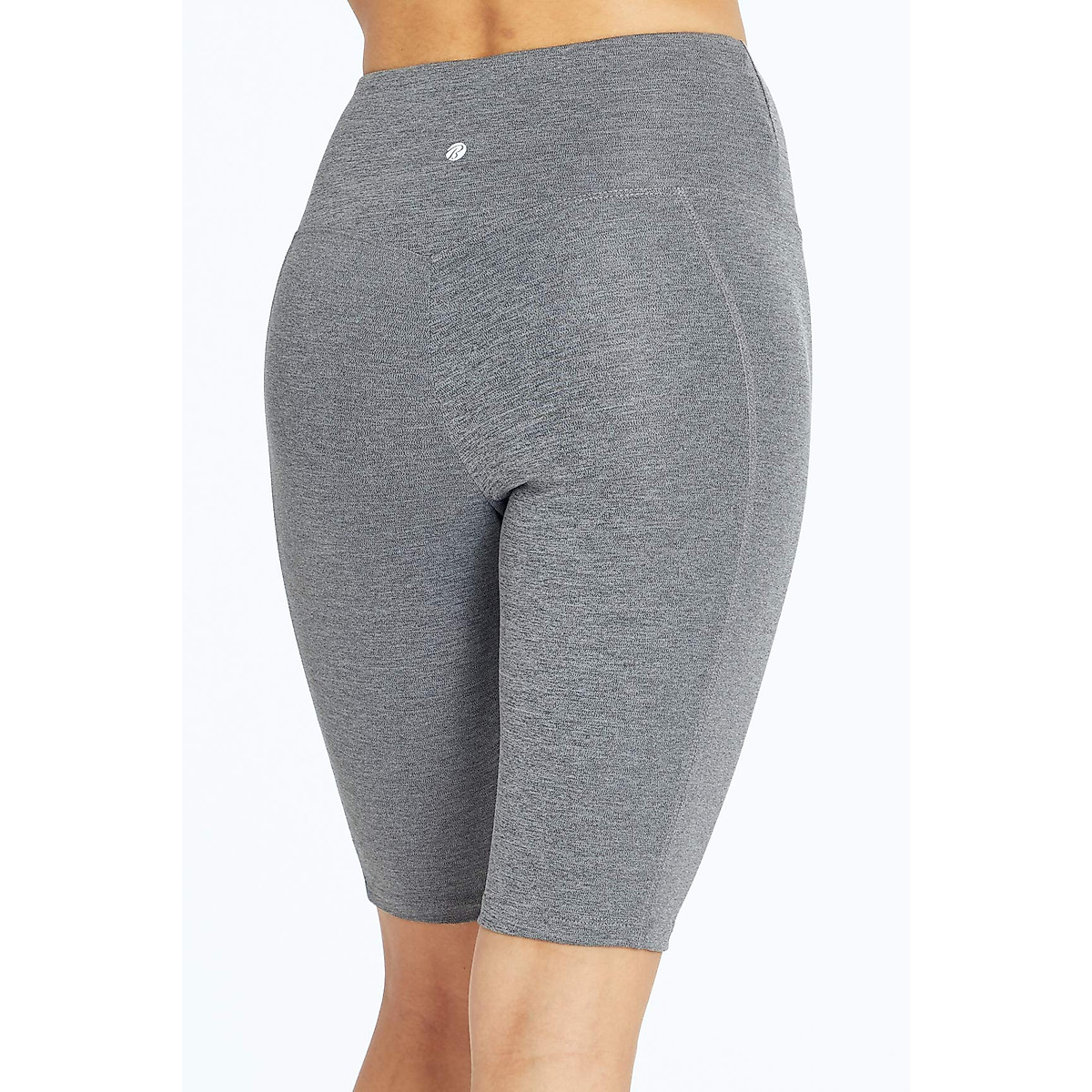 Bally Total Fitness High Rise Bermuda Short, Heather Charcoal, Large