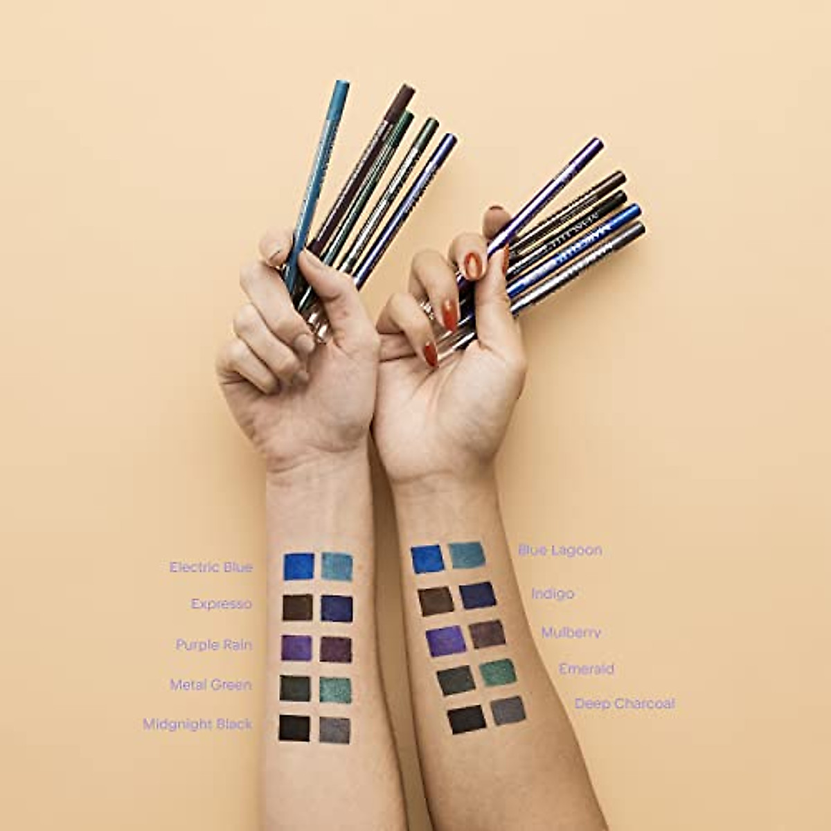 Marcelle Waterproof Eyeliner, Midnight Black, Eye Pencil, Creamy Formula, Long-Lasting, Waterproof, Smudge-Proof, Fragrance-Free, Hypoallergenic, Cruelty-Free, 0.04 Oz.