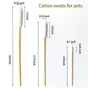 AkoSlale Pointed Q Tips for Cat Eye and Wound Care, 200pcs, 2.9 Inch Wooden Cotton Swabs - Biodegradable Baby Qtips and Micro-Swab Sticks for Precision Makeup and Nail Cleaning