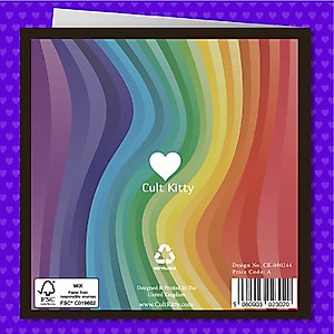 Cult Kitty - Pour Homo - LGBTQ Greeting Card - Gay Birthday Card - Gay Man Birthday - Lesbian Birthday Card - Gay Friend Card - Pride Birthday Card - Non-Binary Coming Out - LGBT Woman Birthday