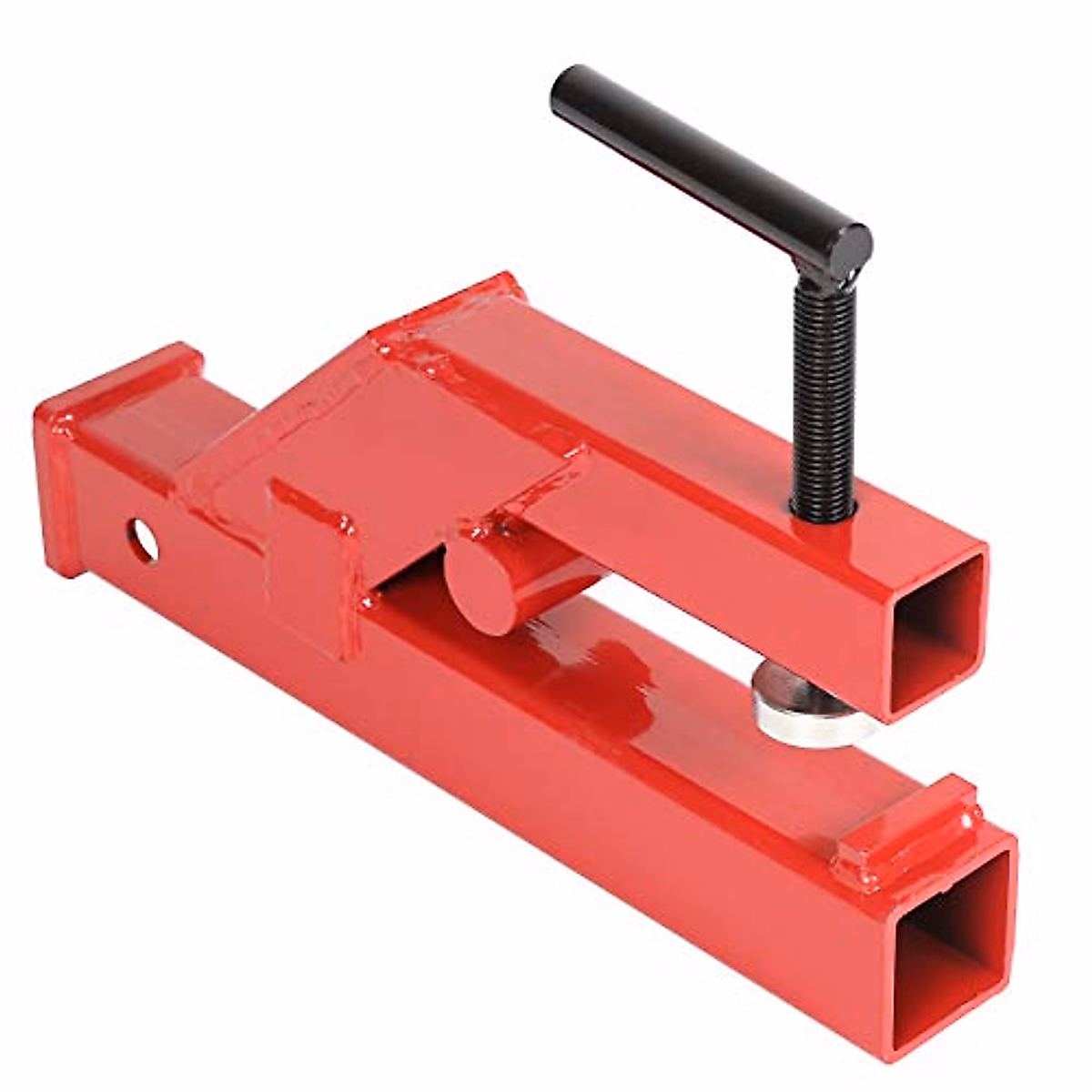 Clamp On Trailer Hitch 2" Receiver Ball Mount Bobcat Deere Tractor Bucket Red