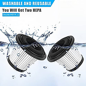 AUTOOMMO Car Vacuum Cleaner 5000PA Cordless Handheld Vacuum Cleaner 70W Portable Mini Car Vacuum Cleaner with Rechargeable 2x2000mAh Batteries for Car Home Interior Cleaning [Upgrade]