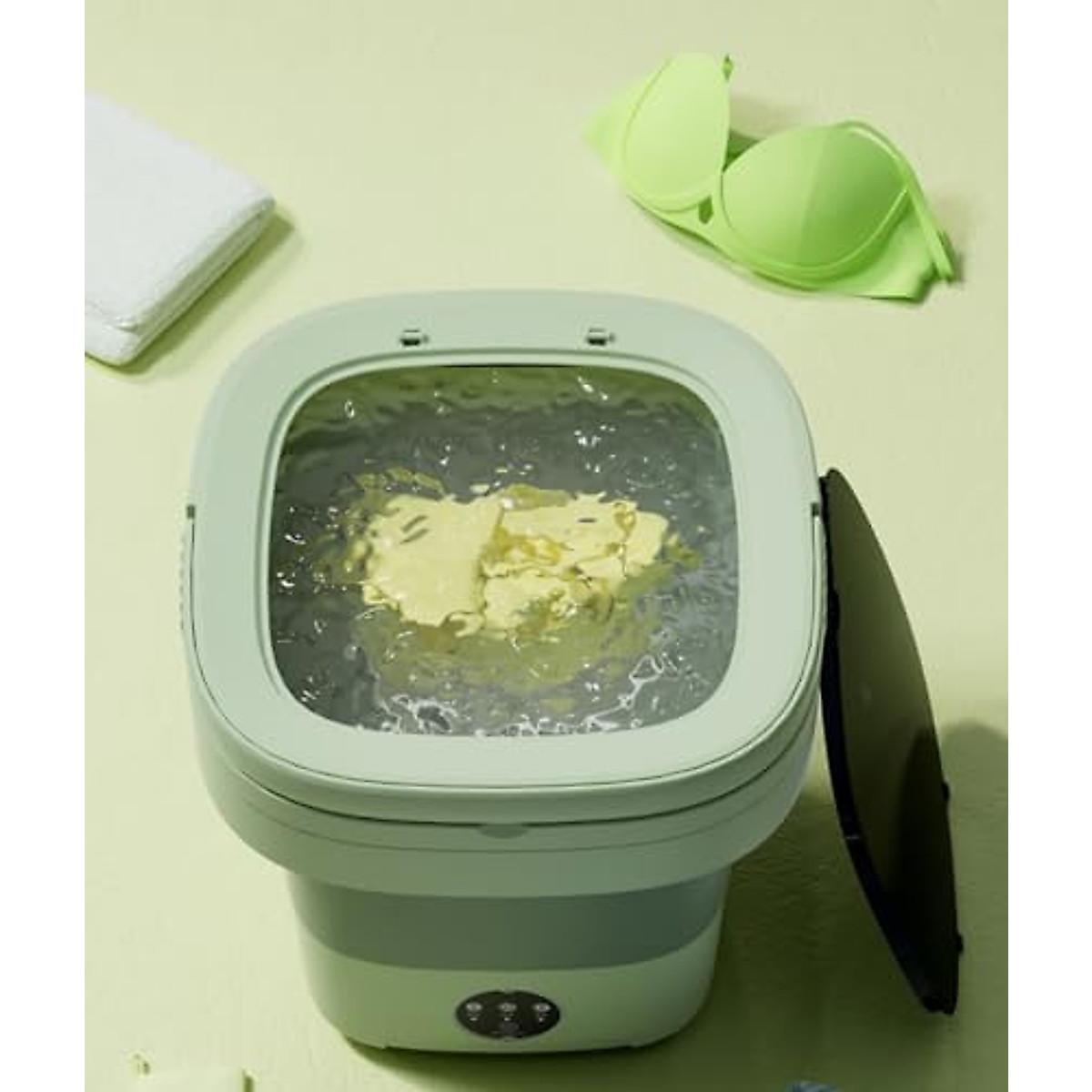 Portable Washing Machine,Mini Washer,11L Upgraded Large Capacity Foldable Washer, Deep Cleaning of Underwear, Suitable for Apartments, Dormitories Hotel (Purple)