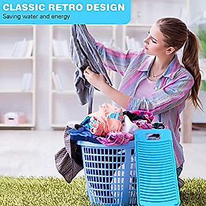 MAOYE Plastic Mini Washboard Washing Board for Kids Shirts Clean Laundry Lime (Blue)