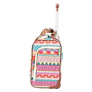 Lily Bloom Designer 15 Inch Carry On - Weekender Overnight Business Travel Luggage - Lightweight 2- Rolling Wheels Suitcase - Under Seat Rolling Bag for Women (On the Prowl)