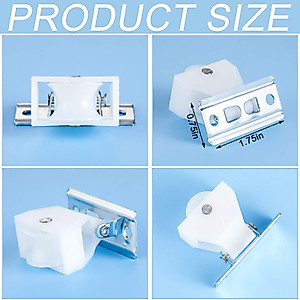 Jetec 4 Pieces Roman Shade Cord Pulley Small Plastic Cord Lock for Roman Pleated and Australian Shades