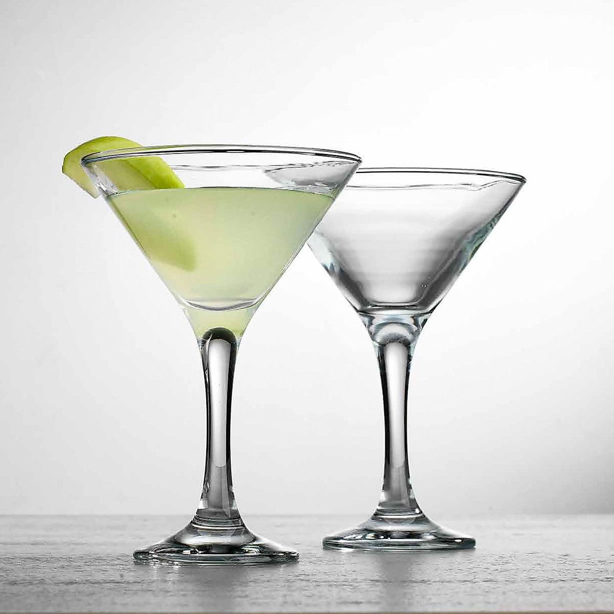 Glaver's Martini Glasses Set of 4 Cocktail Glasses, 6 Ounce Premium Strong Lead-Free Glass, Stemmed Margarita Glasses, For Bar, Martini, And More Dishwasher Safe