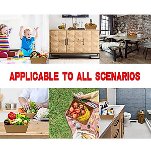 Baskets For Gifts Empty, 5 PCS Sturdy Diy Bulk Gift Basket Kraft Market Tray Cardboard Basket With Handles, Gift Basket Kit Supplies Wrap To Fill For St Patricks Day, Sympathy,Birthday, Irish Wedding