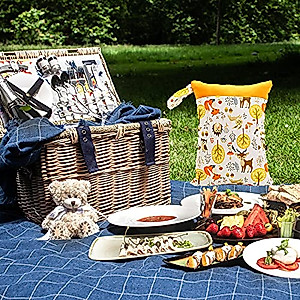 BabyG 2pcs Waterproof Wet and Dry Bag with Two Zippered Pockets, Washable, Reusable for Travel,Hiking, Beach, Pool, Stroller, Diapers, Wet Swimsuits, Toiletries (Orange), 11.8x15.8 Inch (BG2017)