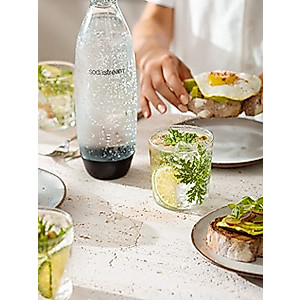 SodaStream Dishwasher Safe 2-Pack 1 Litre Carbonating Bottle - Black