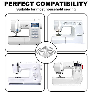 Sewing Machine Needles, Universal Sewing Machine Needle, ONEHERE Compatible with Singer, Brother, Janome, Varmax, Sizes HAX1 65/9, 75/11, 90/14, 100/16, 110/18 (50 PCS)