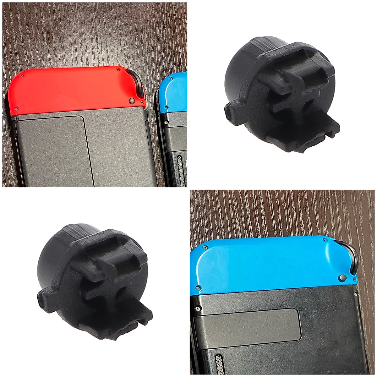 Micro Traders 4PCS Release Eject Lock Buttons Compatible with Nintendo Switch Compatible with Joy-Con Controllers Replacement Parts Plastic Black, EC|153