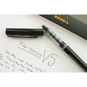PILOT Precise V5 Stick Liquid Ink Rolling Ball Stick Pens, Extra Fine Point (0.5mm) Black Ink, 4-Pack (26002)