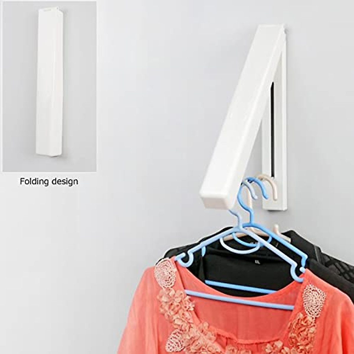 Wall Mounted Drying Rack, Folding Retractable Collapsible Laundry Clothes Drying Rack, Clothes Hanging Rack For Hotel, Office, Home