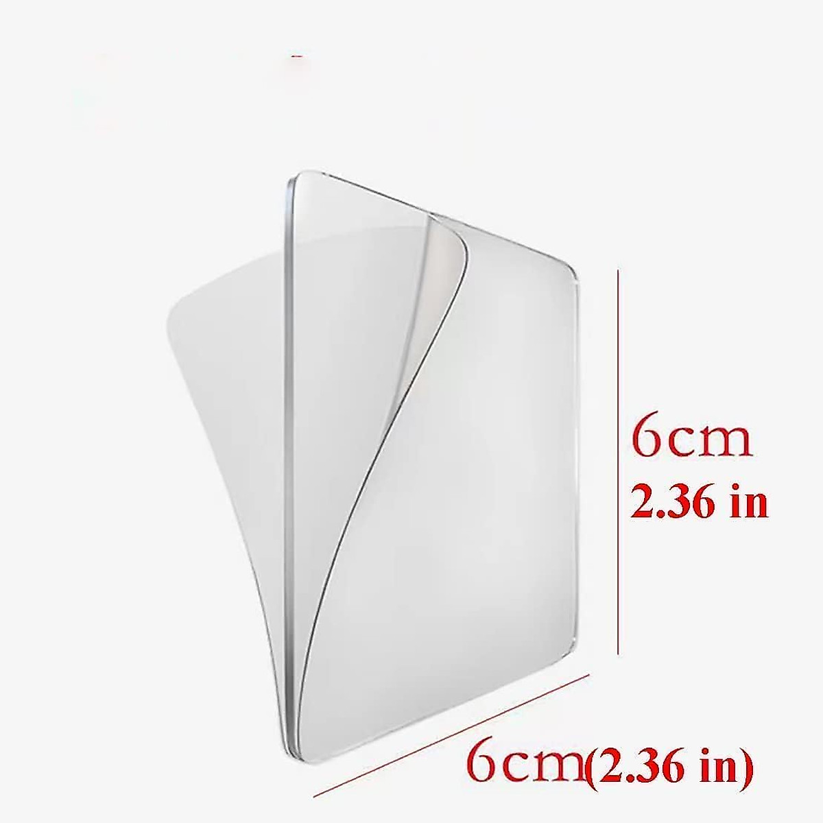 10Pcs Transparent Wall Mounted Replacement Sticky Pads for Kitchen Bathroom Shower Caddy Organizer Rack Holder Nail Free Adhesive Hooks Shower Accessories Shower Caddies (Double-Sided Sticker)