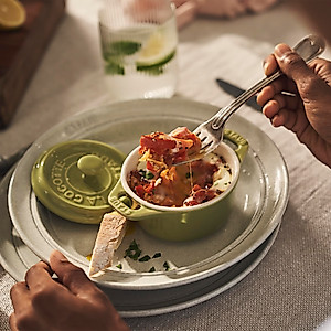 STAUB Stoneware Ceramic 6-pc Mini Round Cocotte Set-Macaron Pastel Colors