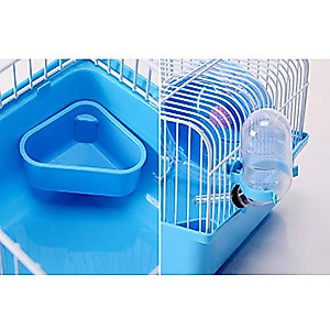 ULTECHNOVO Delicate Hamster Dating cage Two Mice Fighting Isolation Cage for Pet Blue Small Animal Den
