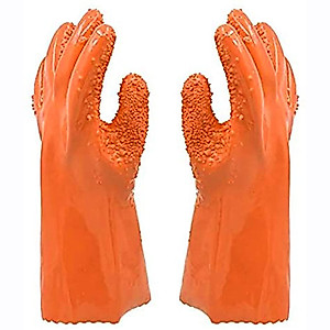 1 pair Magic Quick Fruit Vegetable Potato Processing Tools PVC Rubber Peelers Gloves Cooking Tools Rose Red Kitchen Gadget