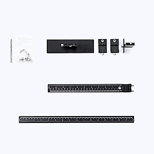 Lonfu Cabinet Hardware Jig for Handles, Adjustable Template with Convenient and Precise Installation for Door and Drawer Knobs,Pulls,Tool Accessories Jig of Aluminum Alloy