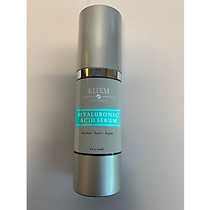 Pure Hyaluronic Acid Serum for Face with Vitamin C, Vitamin E and Green Tea, Plant-Powered Anti-Aging Hydrating Serum, Best for Firming, Repairing, Moisturizing, Plumping Fine Lines, 1 fl oz