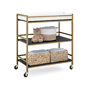 Delta Children Jade Changing Table/Cart, Ebony Melamine/Bronze