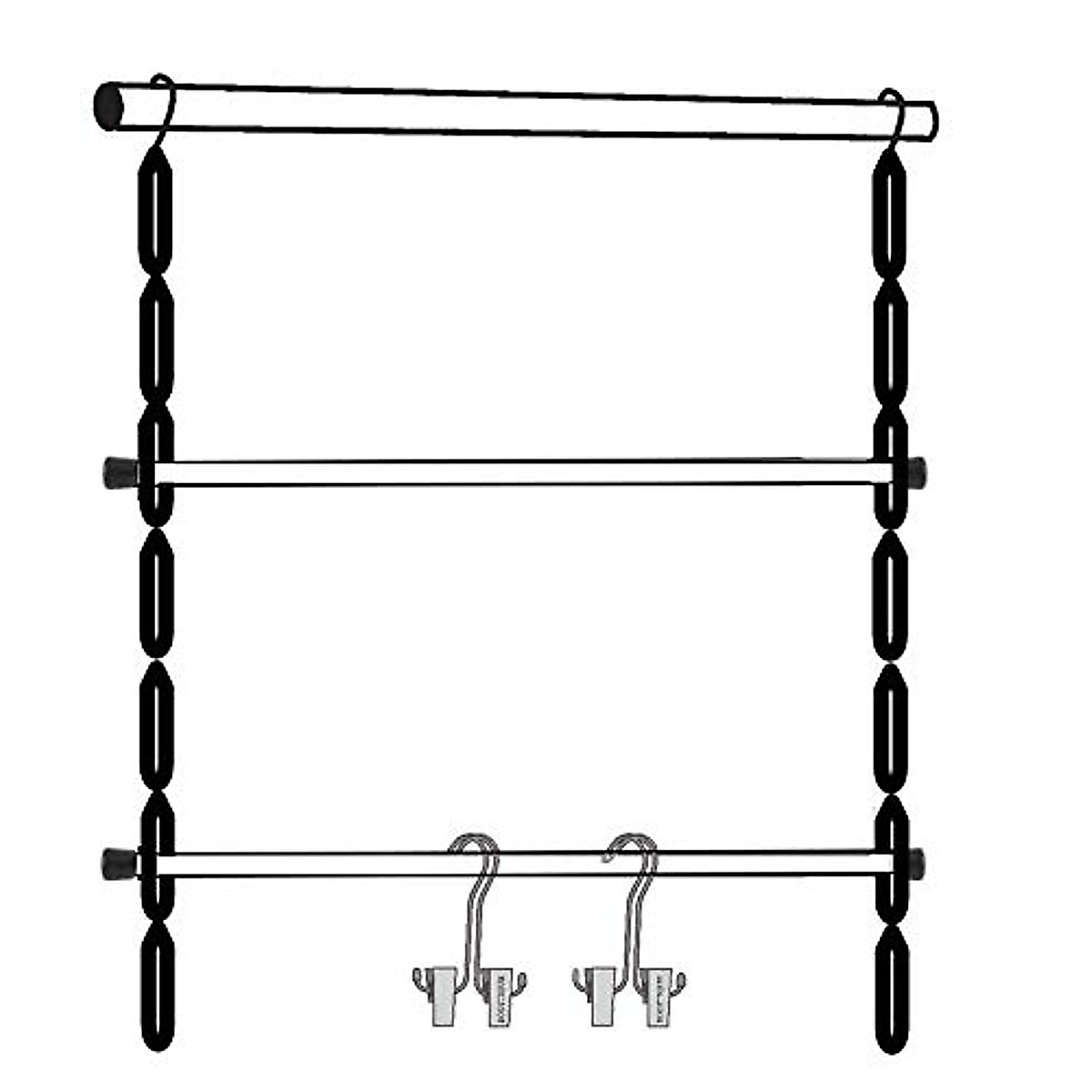 Deluxe 12-Pair Hanging Boot Storage - Double Decker Caddy Includes 12 Boot Hangers (Boot Organizer, Boot Hanger, Boot Storage System) (White System with 12 Boot Hangers)