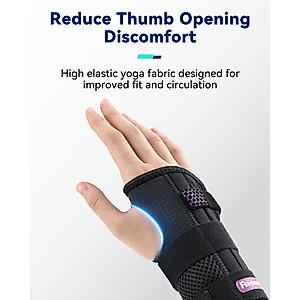Fitomo Carpal Tunnel Wrist Brace Night Support with 3 Metal Splints for Sleeping and Soft Thumb Opening, Adjustable Wrist Support Hand Brace for Tendonitis Arthritis Sprains, 1 Unit, Right Hand