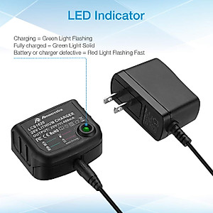 Powerextra 2 Pack LBXR20 Battery 3.0Ah Replace for Black and Decker 20V MAX + 20V Charger for Black Decker 20V MAX 20V