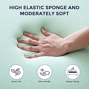 IULULU Twin Mattress, 12-Inch Twin Memory Foam Mattress - Green Tea Gel Infused, Medium-Firm for Cool Sleep and Pressure Relief Bunk Trundle Bed in a Box, CertiPUR-US Certified