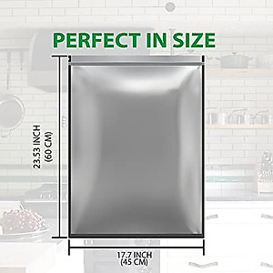 VOAGES 5 Gallon Mylar Bags (10 pcs) – 5 mil Thick Mylar Bags with Oxygen Absorbers 2500cc Labels and Marker – Gesture Mylar Bags for Food Storage – PET Aluminum Resealable Food Storage Bags