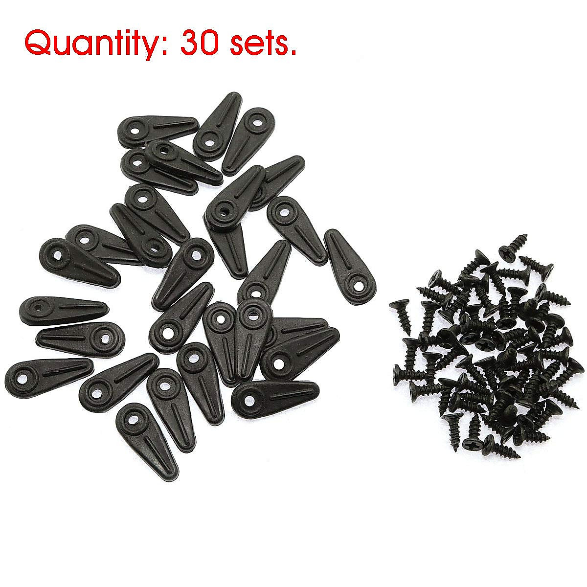 MEETOOT 30 Sets Photo Frame Back Plate Buckle Black Back Plate Hook Turn Button with Screws for Pictures Hanging, Gift Box, Decoration Box