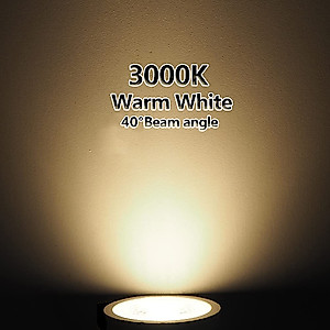 GRV MR16 GU5.3 LED Bulb AC110-120V 5W Equivalent 50W Halogen Lamp LED Spotlight Bulb Track and Indoor Lighting Downlight Not Dimmable Warm White Pack of 6