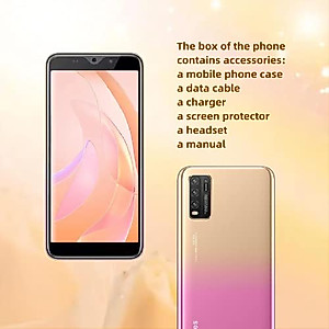 Unlocked Cell Phone，Y77 aderroo Android Smartphone, 5.72-inch IPS Full-Screen，Front and Rear Cameras，1GB RAM 8GB ROM，Only Supports Dual SIM Card Frequency Band of 3GWCDMA：850/2100MHZ（red）